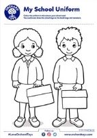 School Uniform Coloring Page