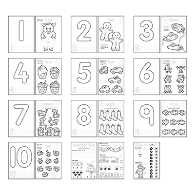 Number Colouring Book | With Stickers