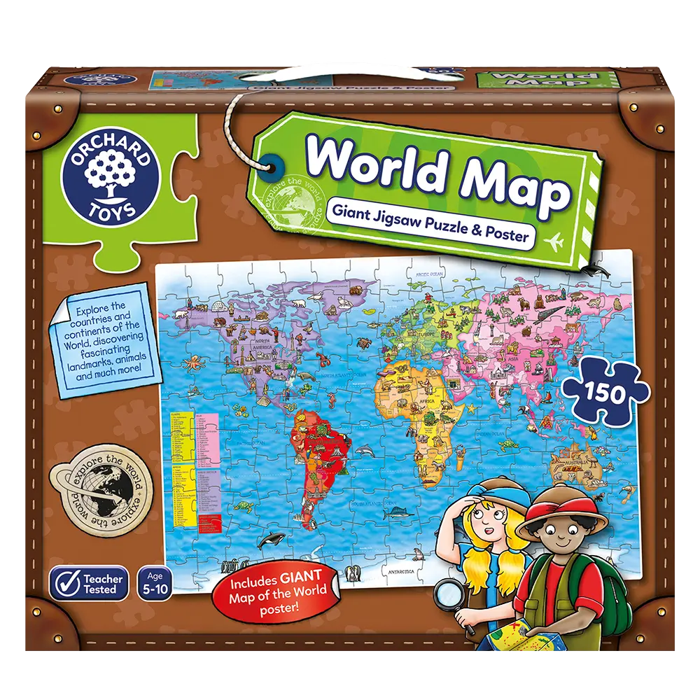 World Map Puzzle & Poster