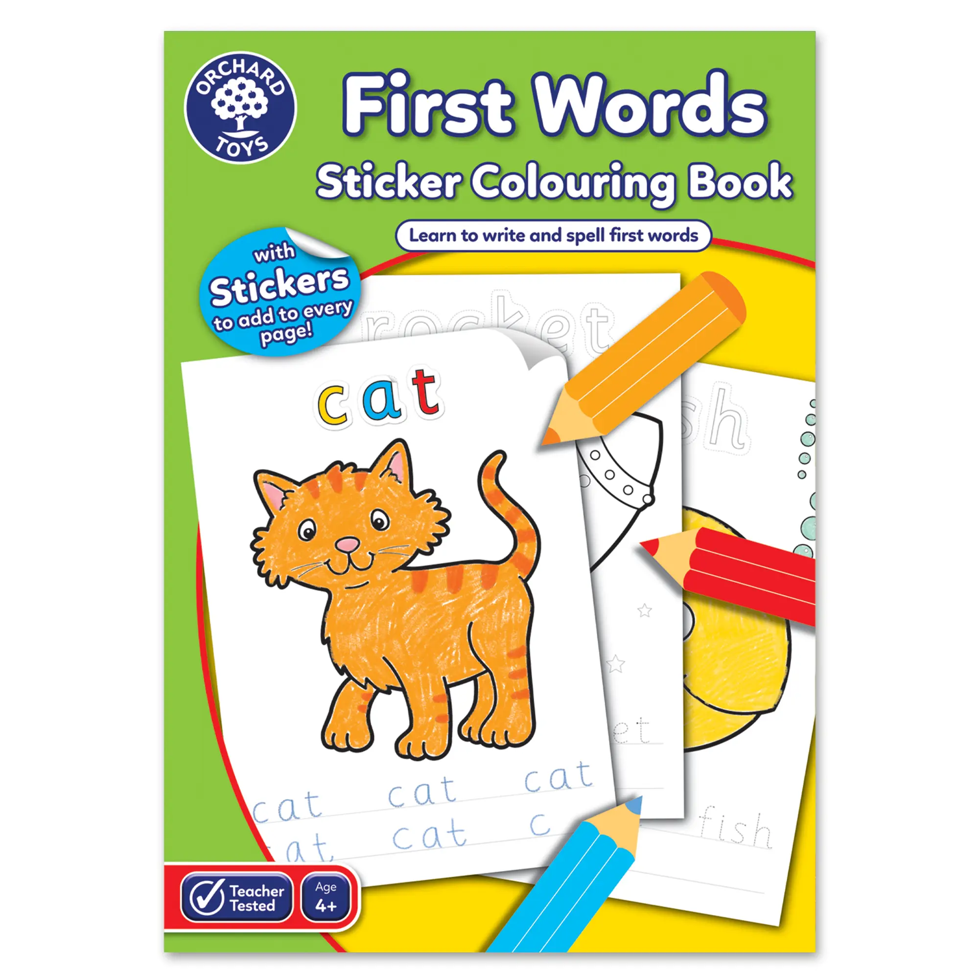First Words Colouring Book | With Stickers