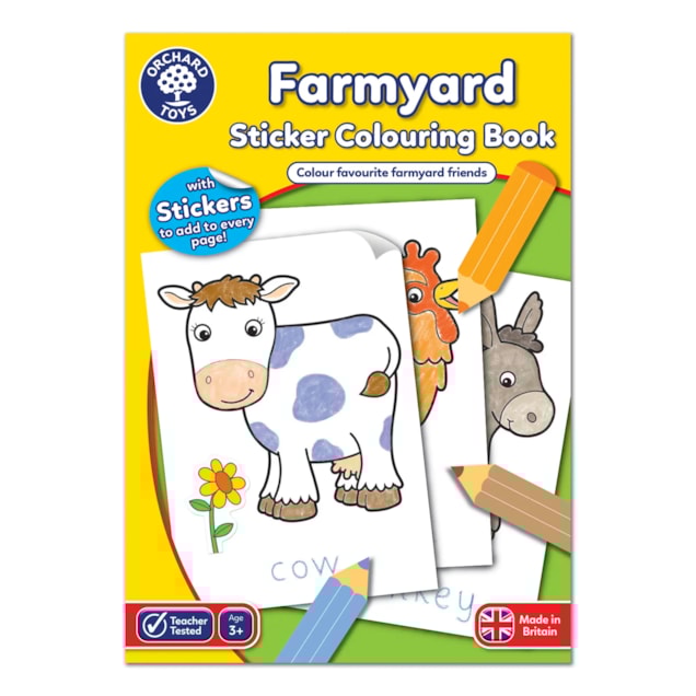Farmyard Colouring Book | With Stickers